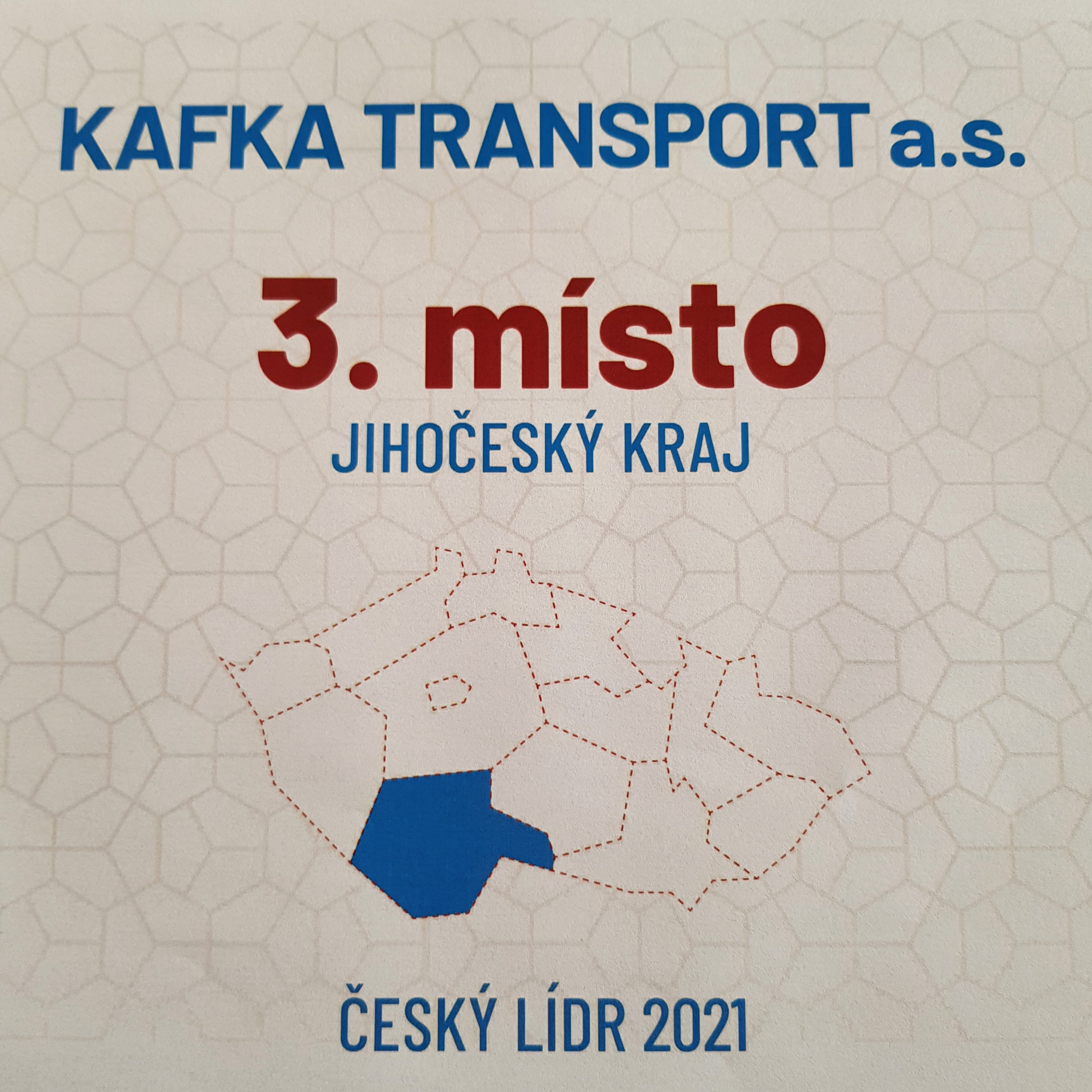 3rd place in the ČESKÝ LÍDR 2021 competition